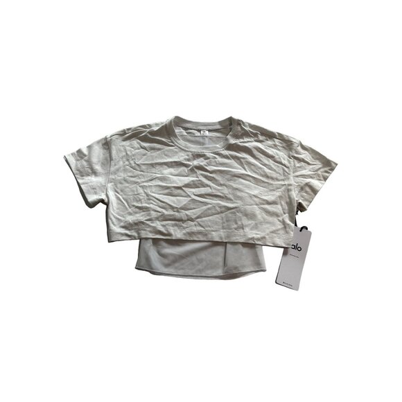 ALO Yoga | Tops | Nwt Alo Yoga Made You Look Short Sleeve Cropped Tee ...